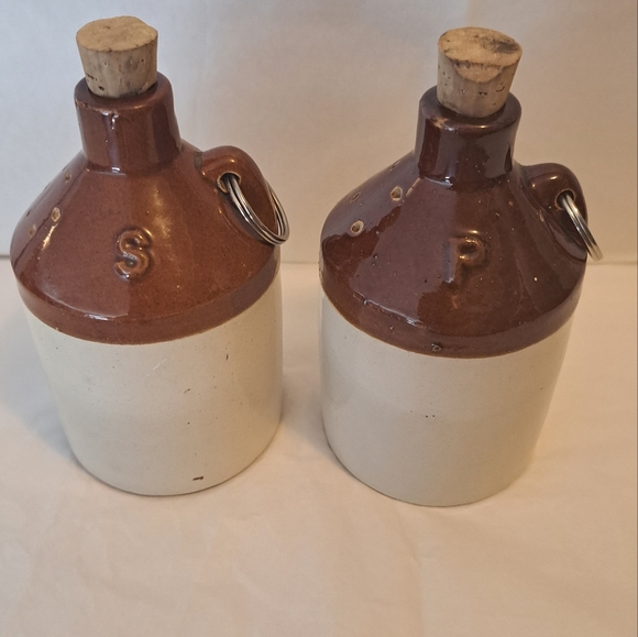 Kitchen | Vintage Salt Pepper Crock Jugs With Corks | Poshmark